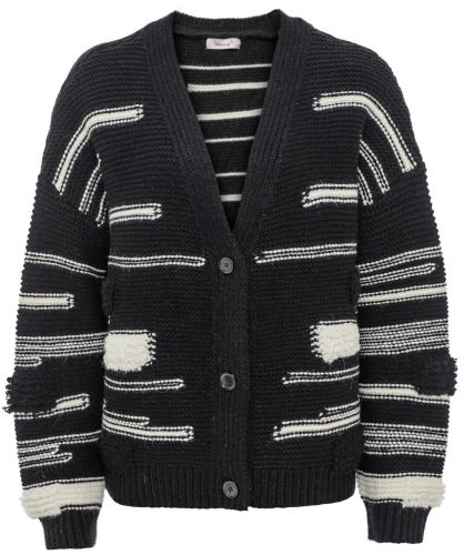 Thanny Striped Detail Cardigan | Jules B