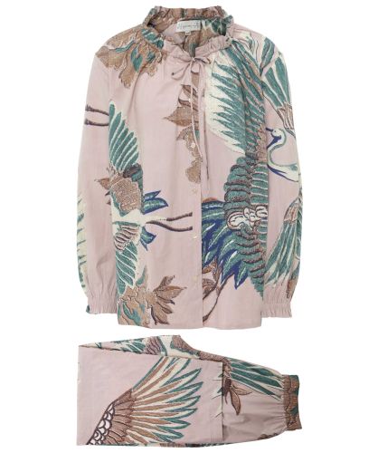 One Hundred Stars Crane Plaster Pink Poplin Pyjamas