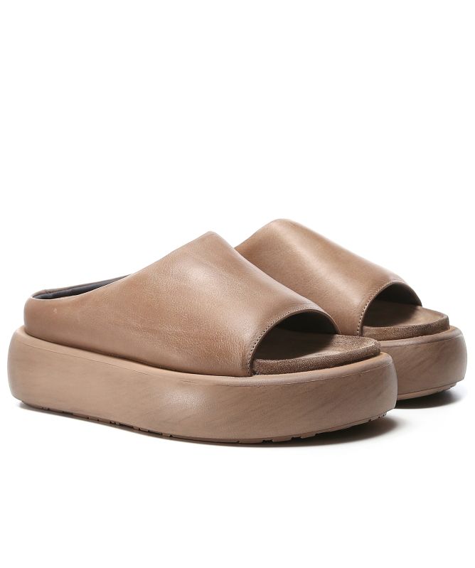 Lofina Malto Leather Platform Sliders | Jules B