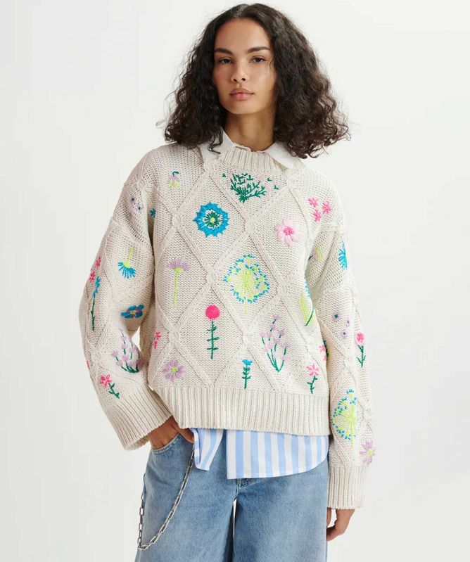 Essentiel Antwerp Hadream Flower Embroidery Jumper