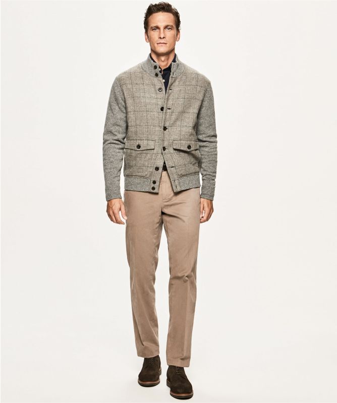 Hackett Merino Wool Prince of Wales Check Cardigan | Jules B