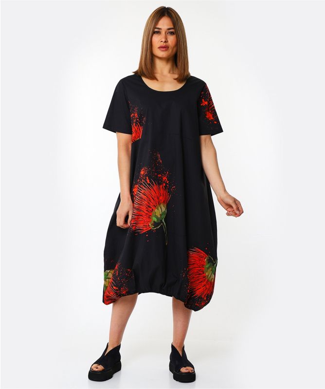 Thanny Linen Oversized Floral Dress | Jules B