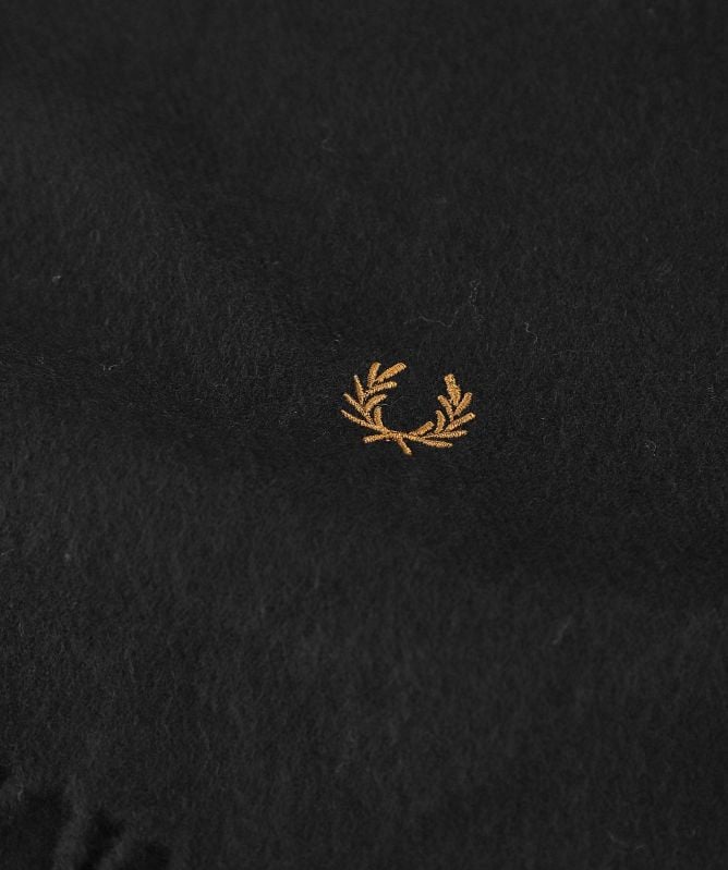 Fred Perry Black Lambswool Scarf | Jules B