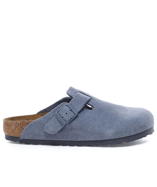 Birkenstock Blue Boston Suede Leather Clogs