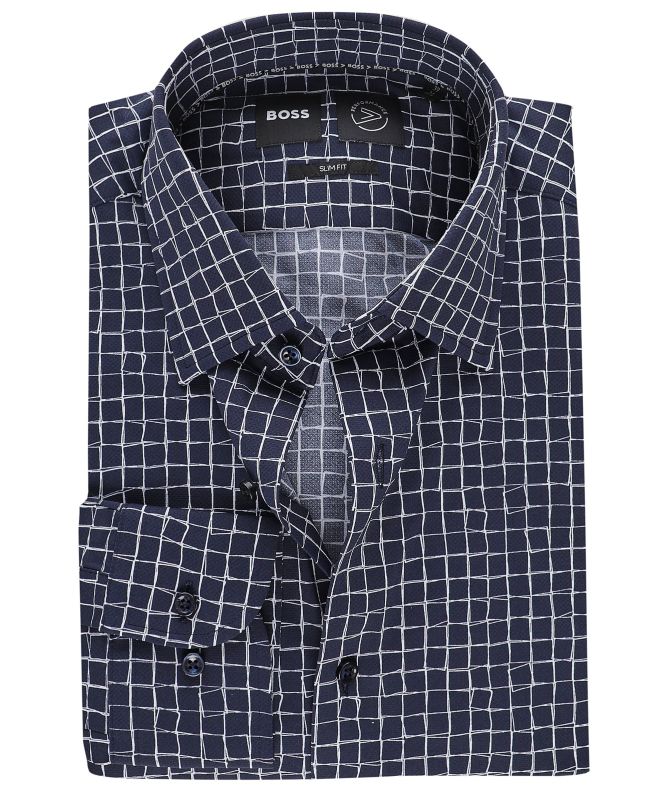 BOSS Dark Blue P-HANK-kent-C1-222 Shirt
