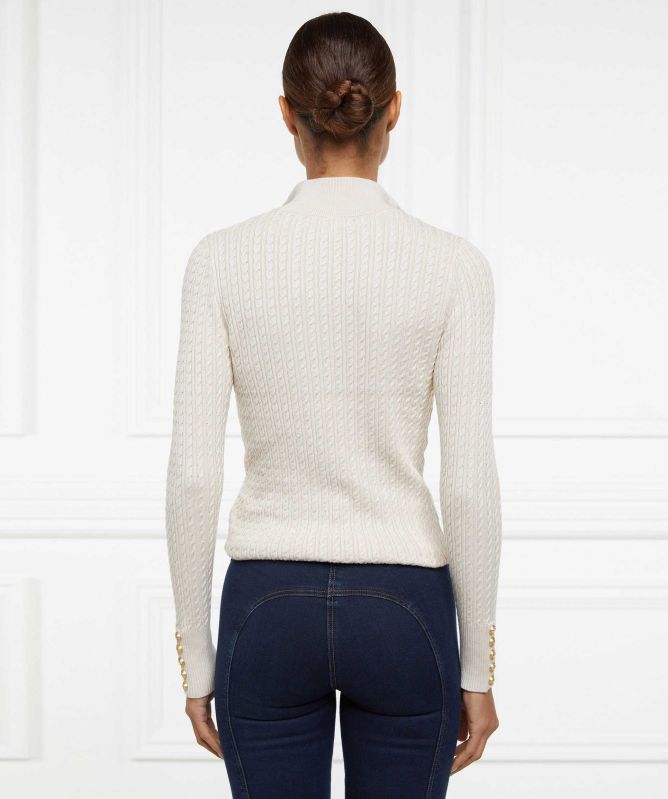 Holland Cooper Ava Half Zip Knit Sweater