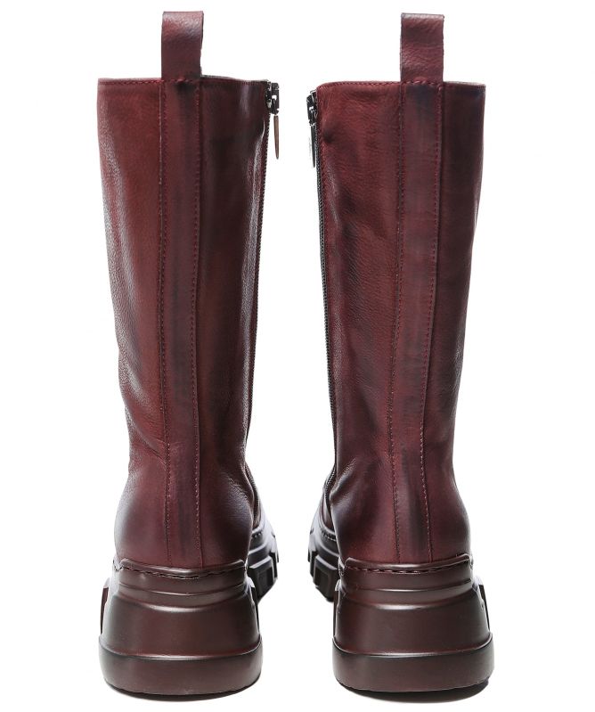Lofina Red Gasoline Lace Leather Boots | Jules B