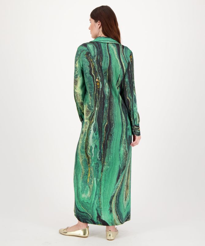 Me369 Green Marianna Shirt Dress
