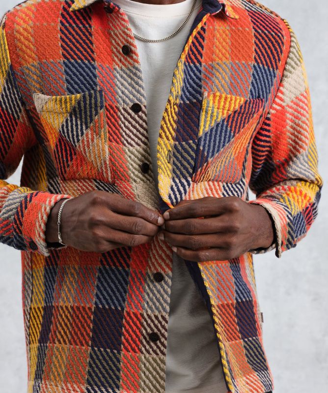 Wax London Check Whiting Overshirt
