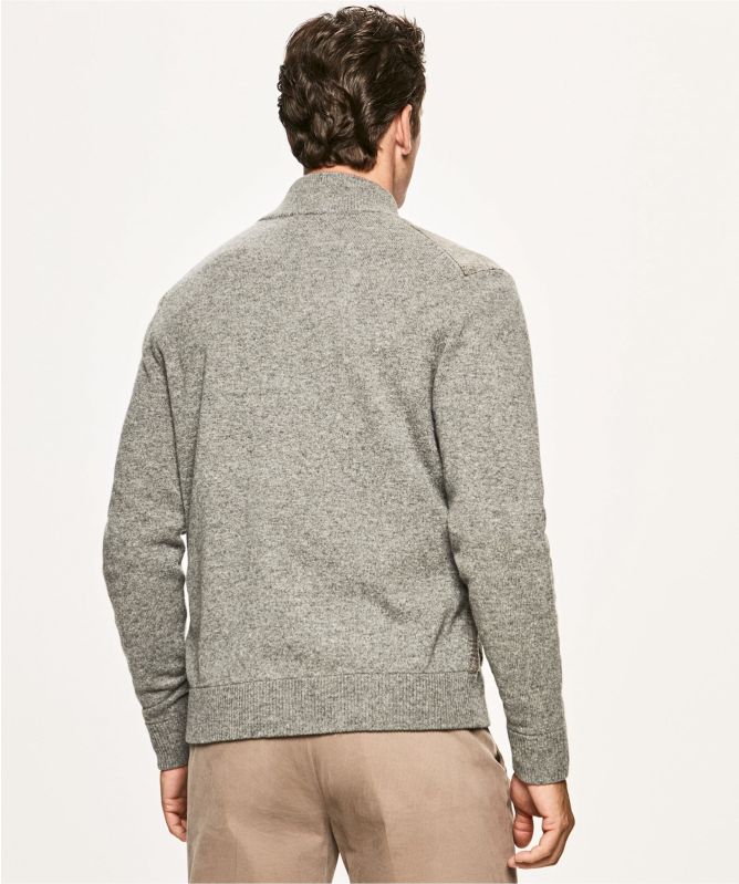 Hackett Merino Wool Prince of Wales Check Cardigan | Jules B