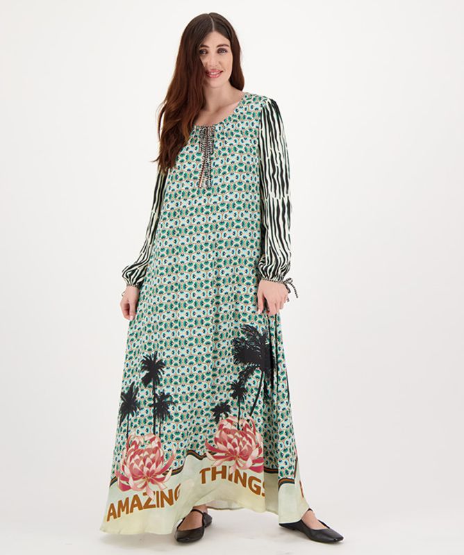 Me369 Polette Printed Maxi Dress