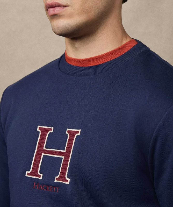Hackett H Logo Crew-Neck Sweatshirt | Jules B
