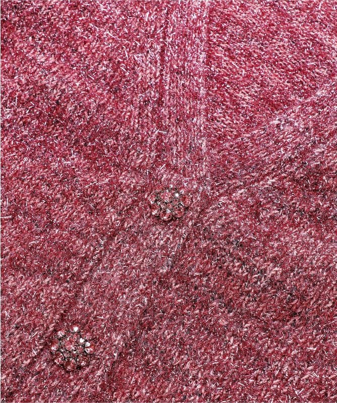 Ganni Pink Chunky Glitter Knit Cardigan | Jules B