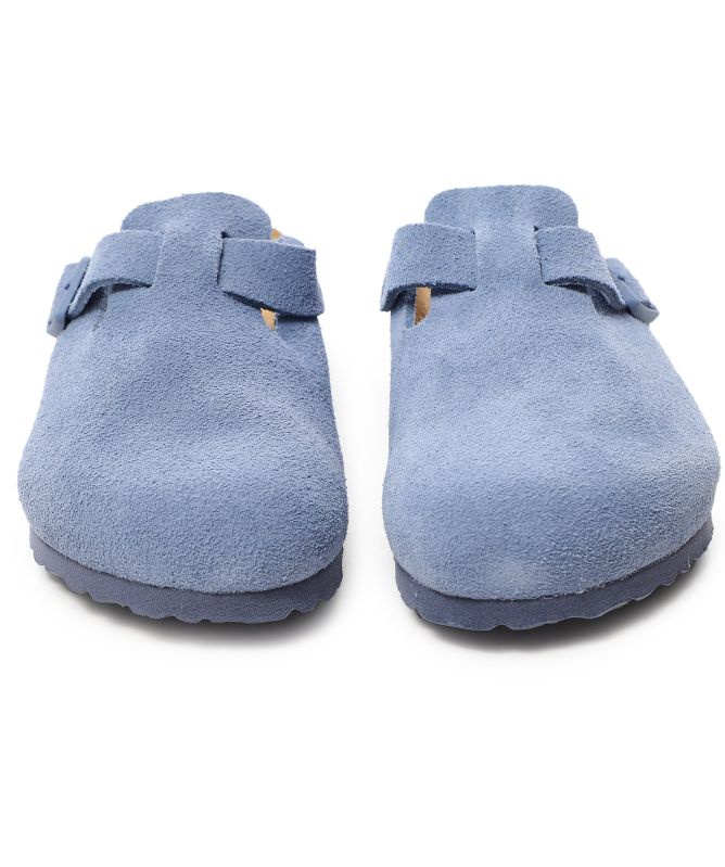 Birkenstock Blue Boston Suede Leather Clogs