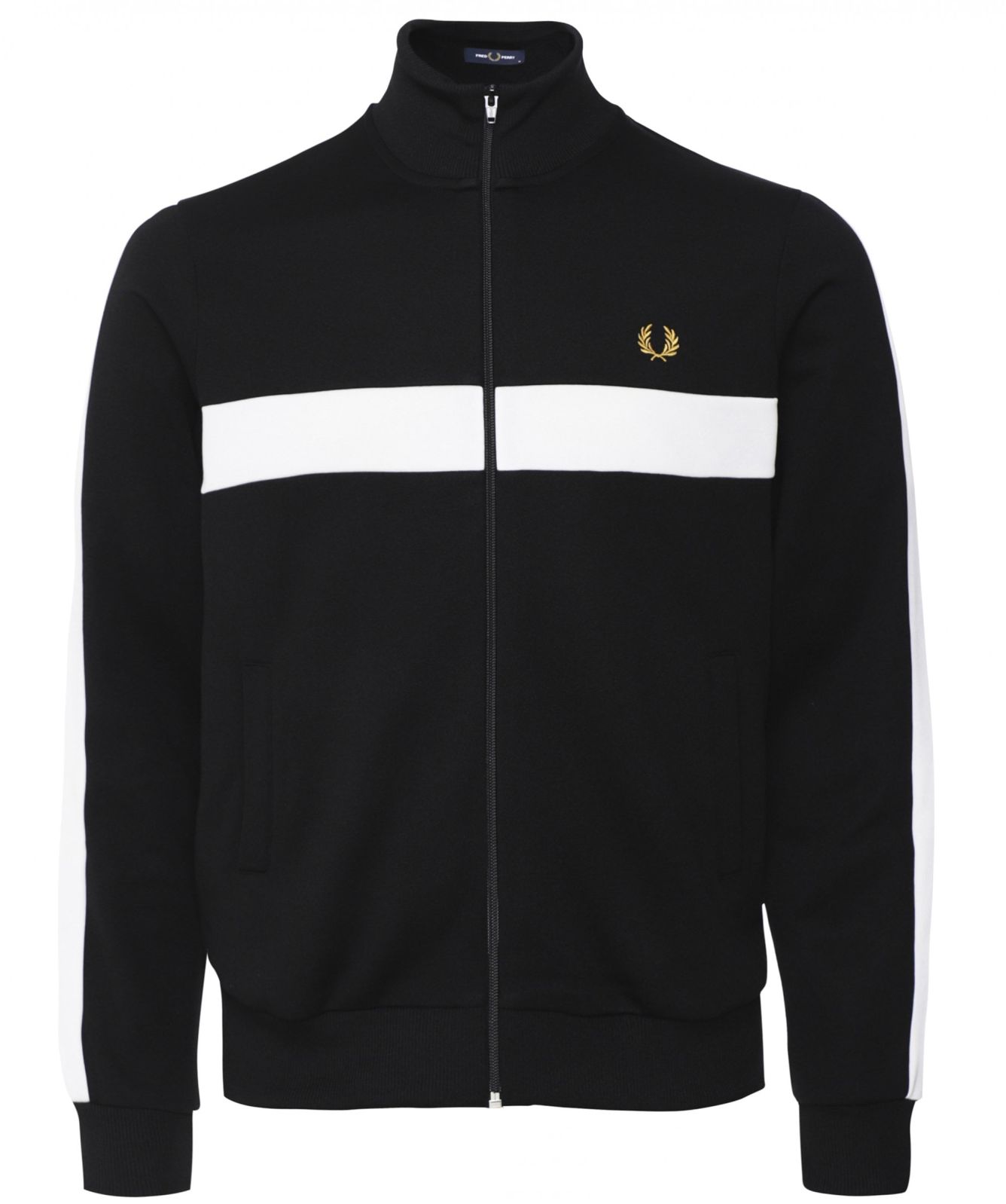 Fred Perry Black Contrast Panel Track Jacket J7540 102 | Jules B